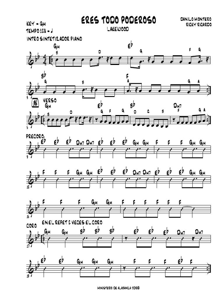 Eres Todopoderoso - Como Dijiste Partituras | PDF