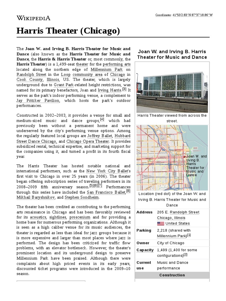 Harris Theater (Chicago) | PDF