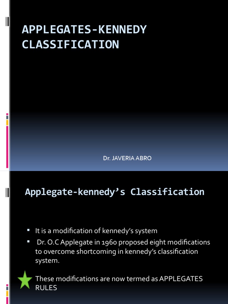 Applegate-Kennedy Classification Rules | PDF | Home & Garden