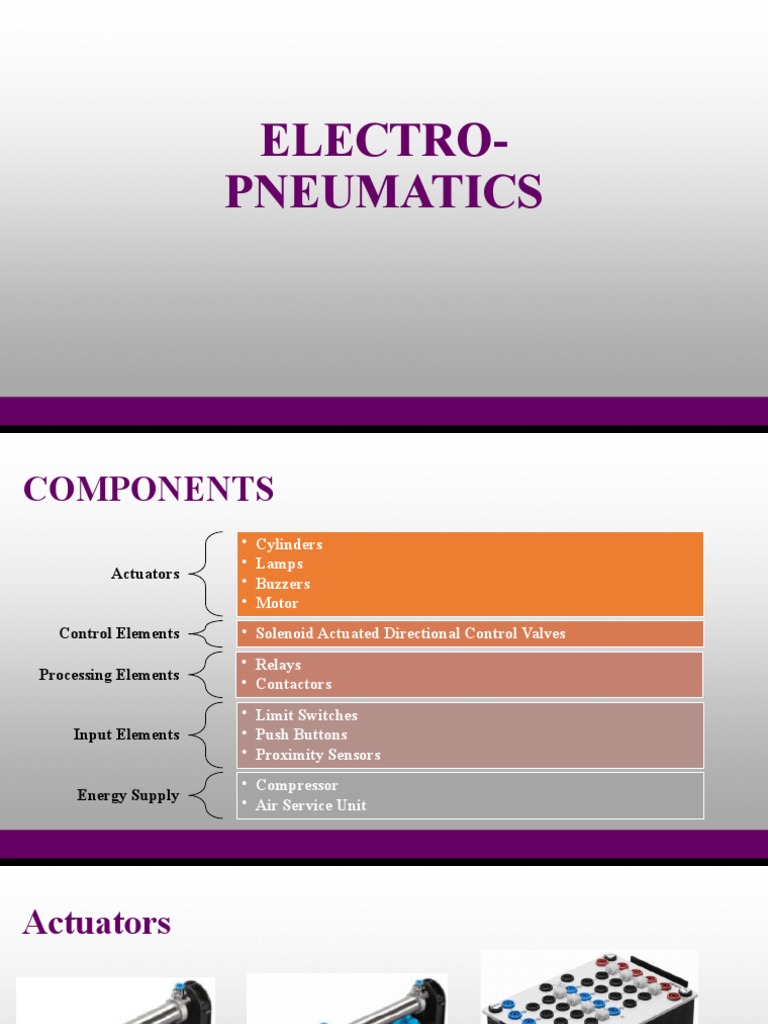 An Overview of Electro-Pneumatic Components, Control Elements, and ...