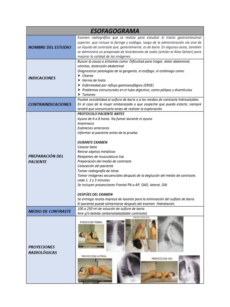Esofagograma, GI Superior, Tránsito Intestinal | PDF | La enfermedad ...