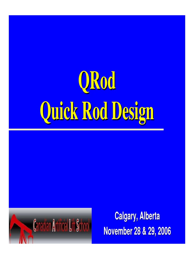 QRod Beam Pump Design Guide | PDF | Pump | Pressure