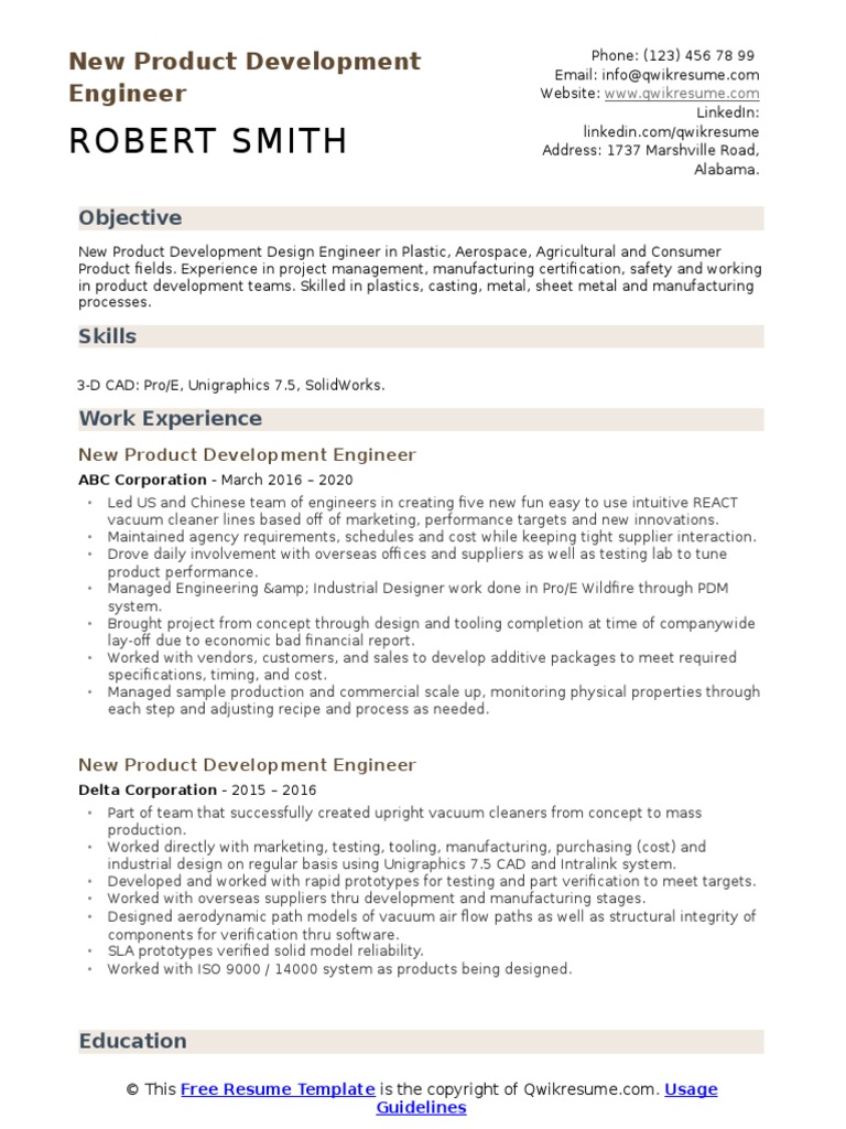New Product Development Engineer 1607606528 | PDF | New Product ...