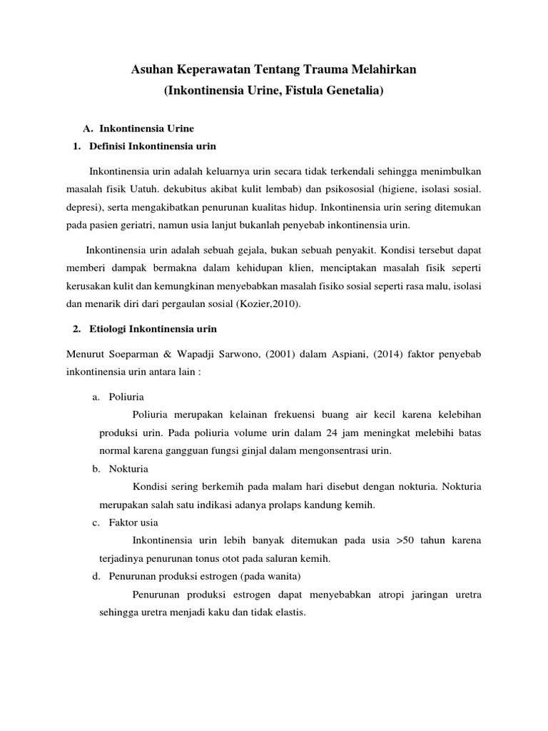 Asuhan Keperawatan Tentang Trauma Melahirkan | PDF | Pengembangan Diri | Sains & Matematika
