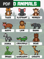 Wild Animals Vocabulary Esl Missing Letters in Words Worksheets For ...