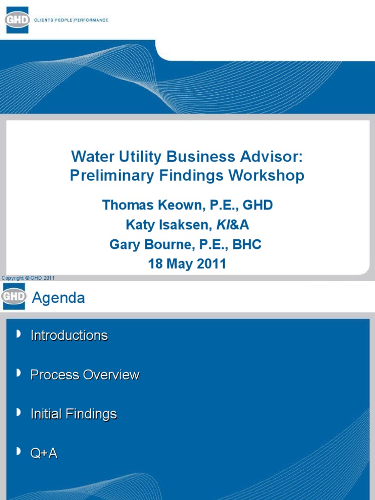 Preliminary Water Utility Report | PDF | Performance Indicator | Taxes