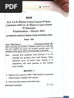 Adr Previous Exam Question Papers | PDF