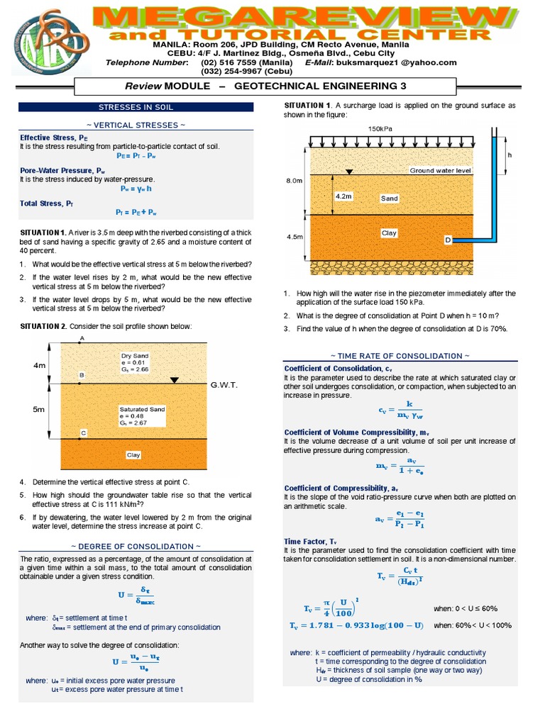 Review Module 22 - Geotechnical Engineering 3 - Part 1 | PDF ...