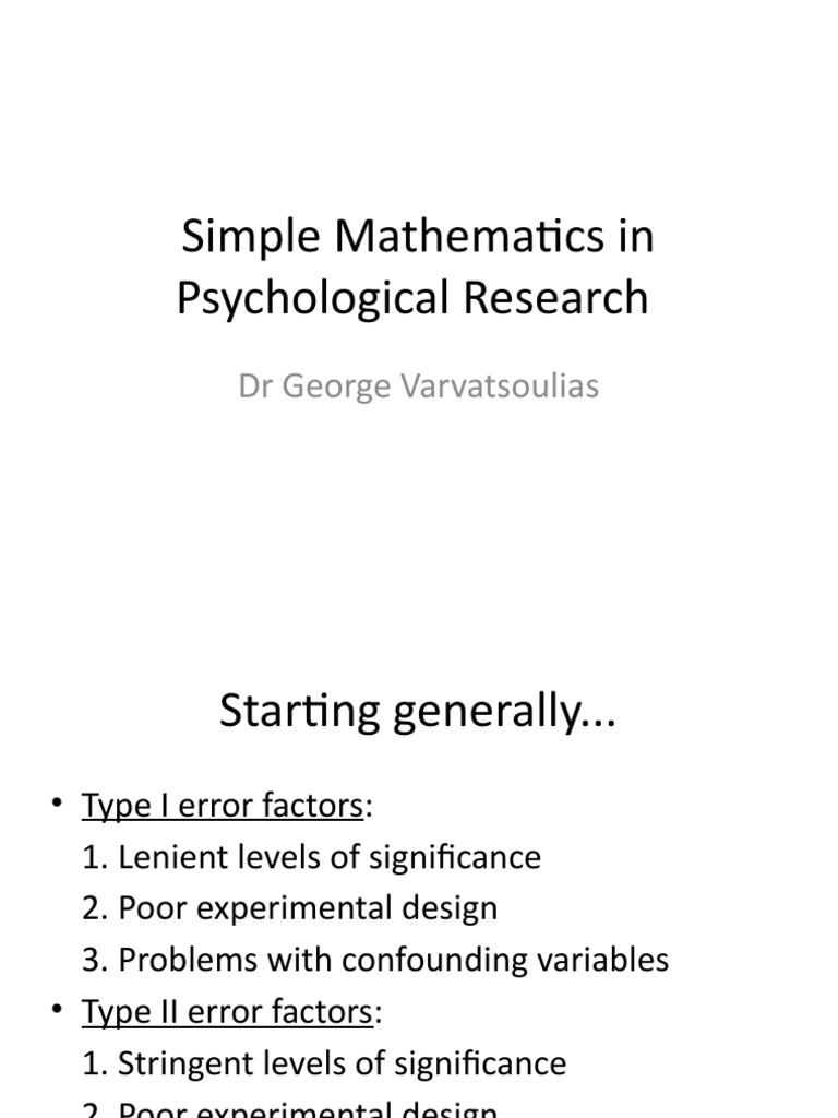 Simple Mathematics in Psychological Research | PDF | Chi Squared Test ...