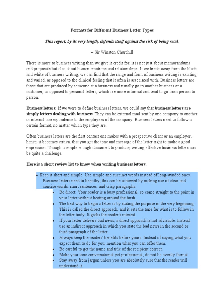 Formet of B Letter | PDF | Memorandum | Paragraph