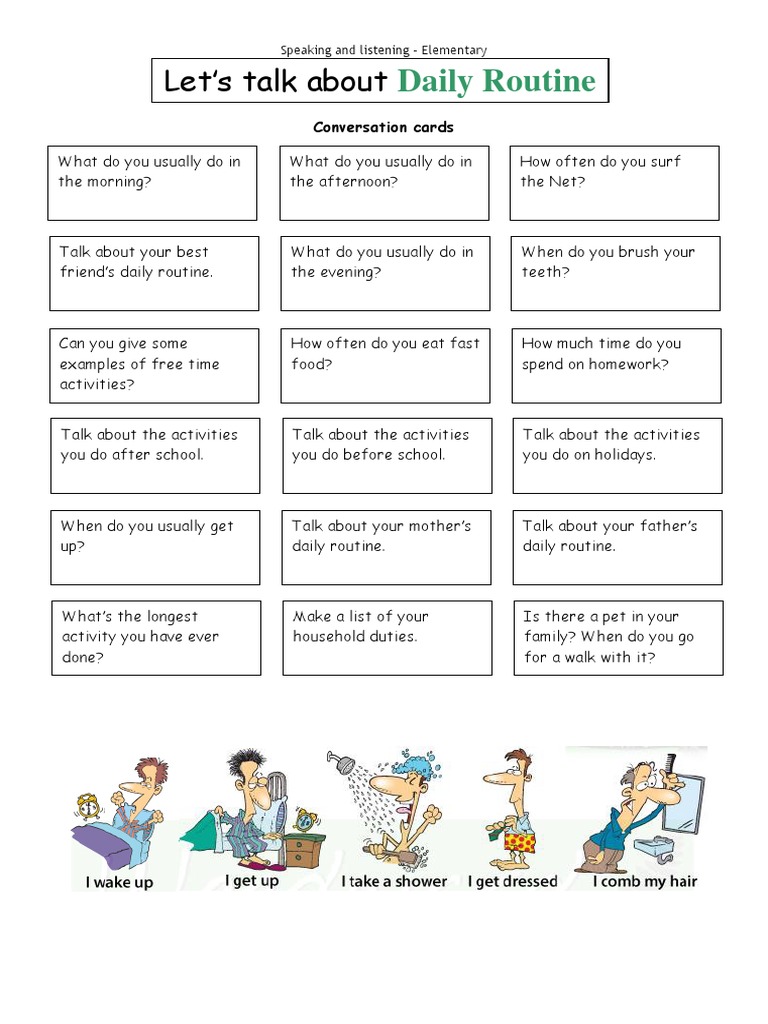 Daily Routine: Let's Talk About | PDF | Self-Improvement