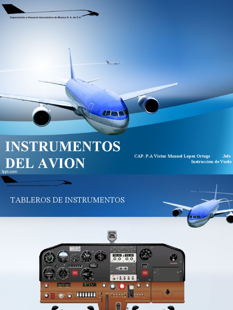 Instrumentos Esenciales del Avión | PDF | Control de tráfico aéreo | Bomba