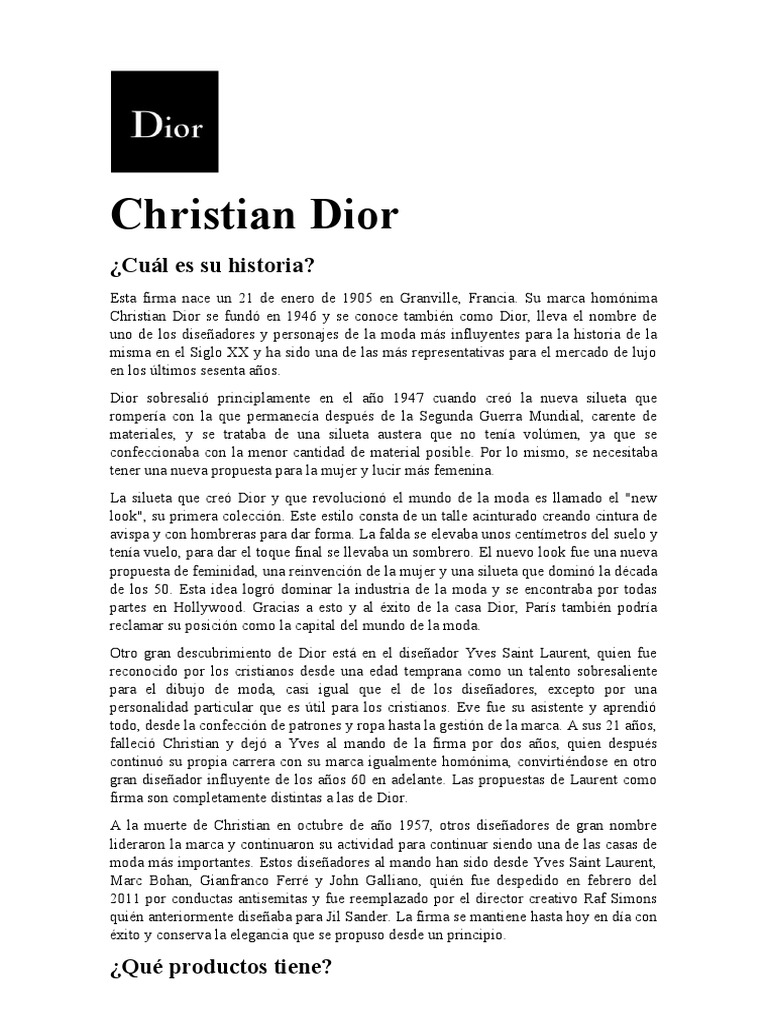 Christian Dior | PDF | Moda | Marca