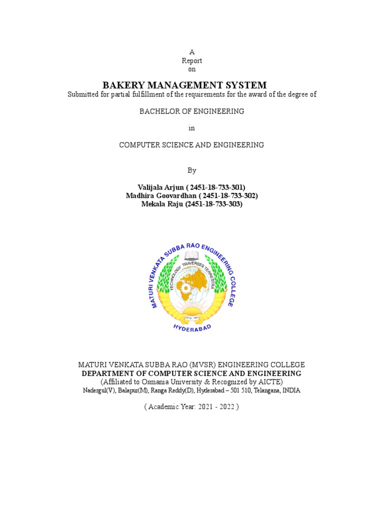 Bakery Management System | PDF | Android (Operating System ...