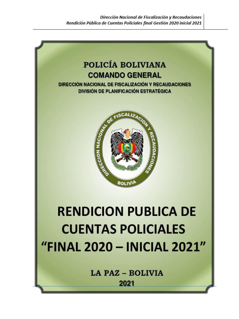 RPCP 2020 DNFR Polbol | PDF | Bolivia | Planificación