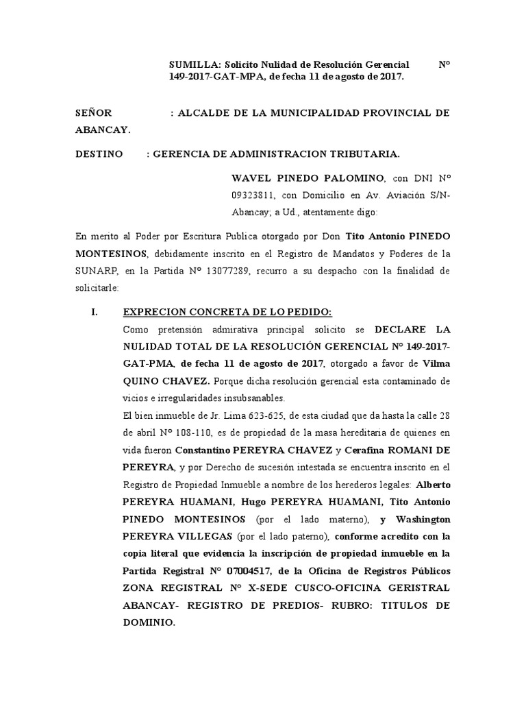 Modelo de Escrito de Oposicion Administrativa | PDF | Ley común | Nulo ... Modelo de Escrito de Oposicion Administrativa | PDF | Ley común | Nulo ...