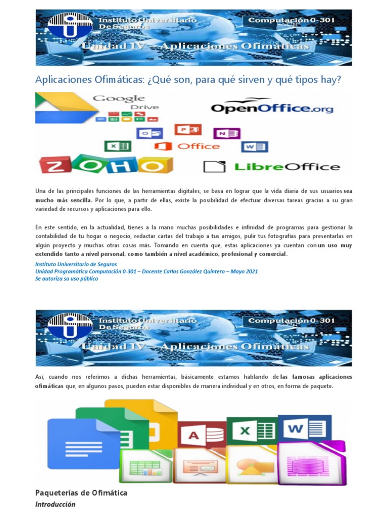 Aplicaciones Ofimaticas Introduccion | PDF | Software de la aplicacion | Microsoft