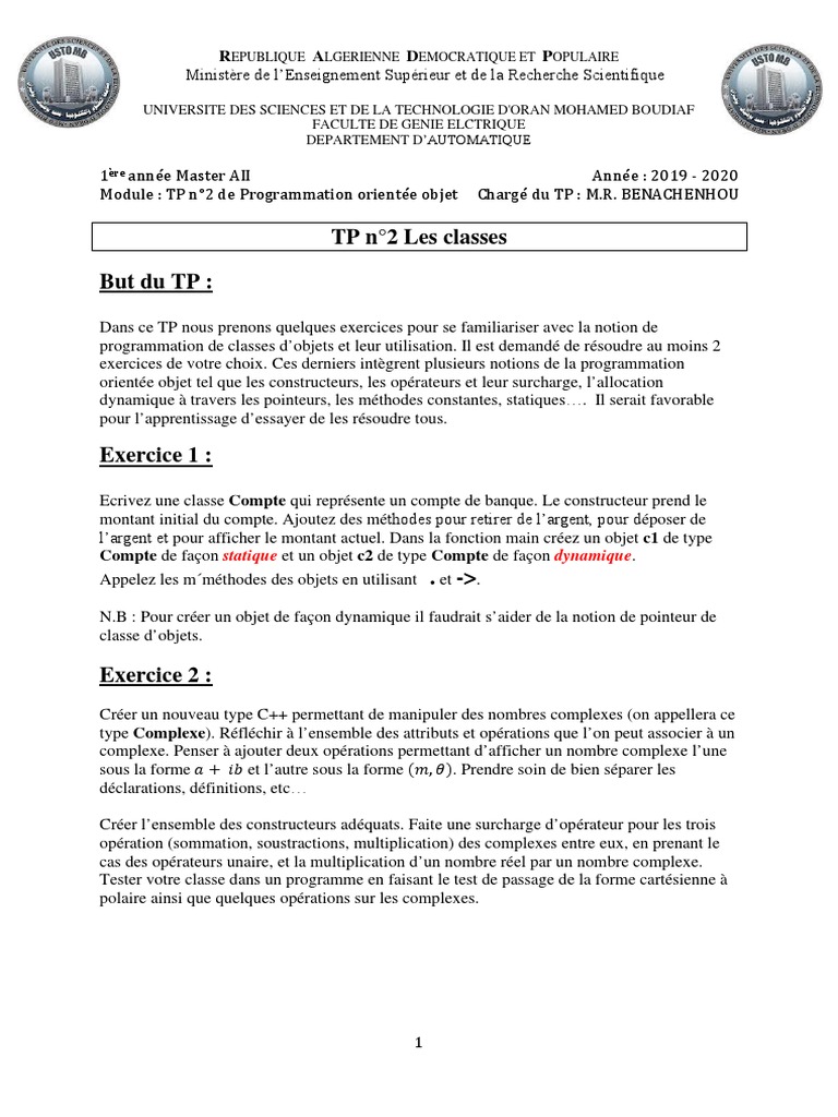 TP Poo TP2 | PDF | Programmation informatique | Programmation orientée objet