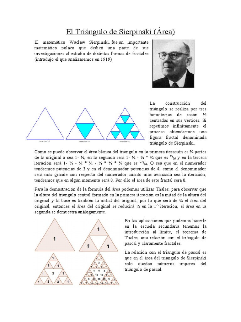 Área del Triángulo de Sierpinski | PDF | Triángulo | Fractal