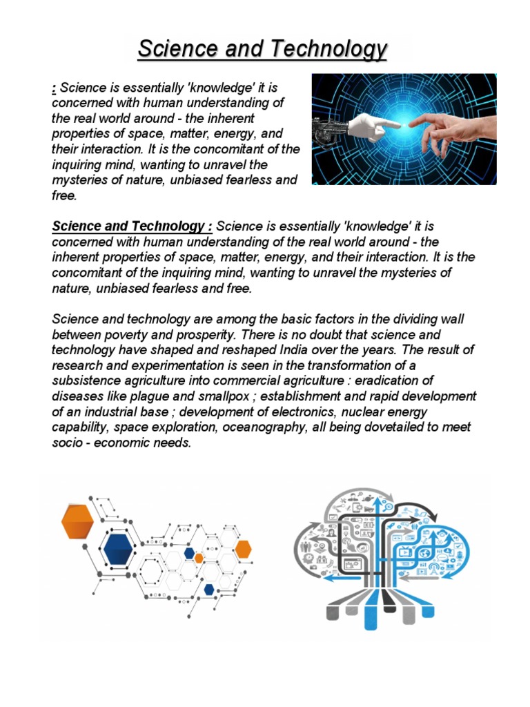 Project Report Advancement in Science and Technology | PDF | Science ...