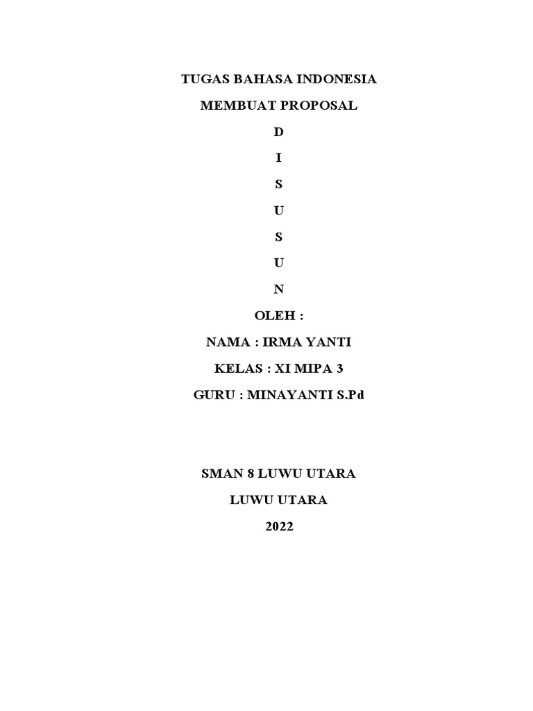 Proposal Irma Yanti Ini | PDF
