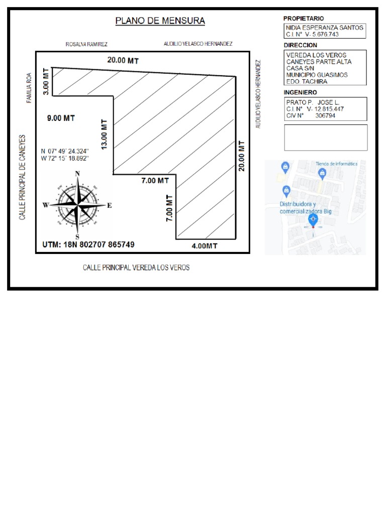 Plano de Mensura 1 | PDF