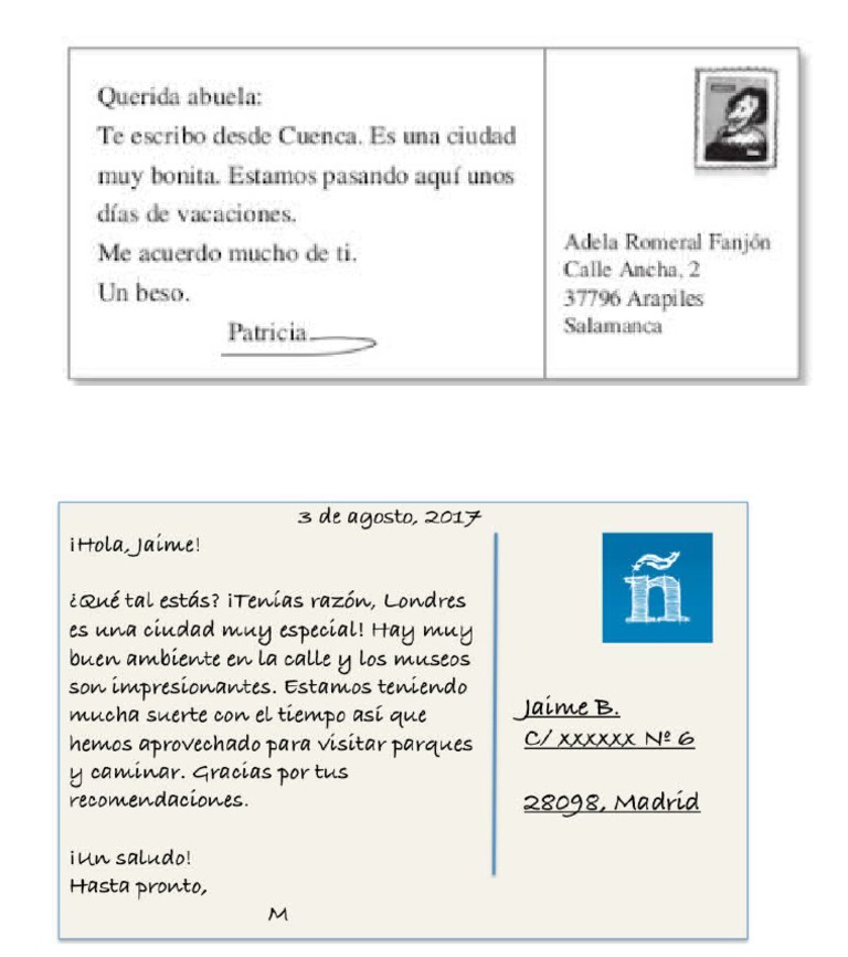 Ejemplos Postales | PDF