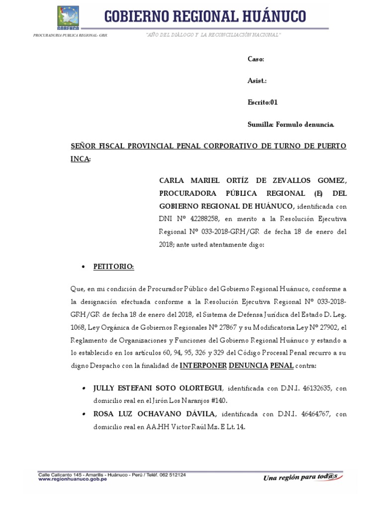 Denuncia Falsificación De Documentos Silvia Edith Saenz Pdf