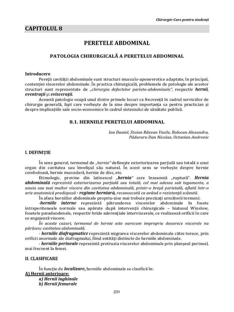 Capitolul 8 Peretele Abdominal: Patologia Chirurgical A Peretelui Abdominal | PDF | Feeling ...