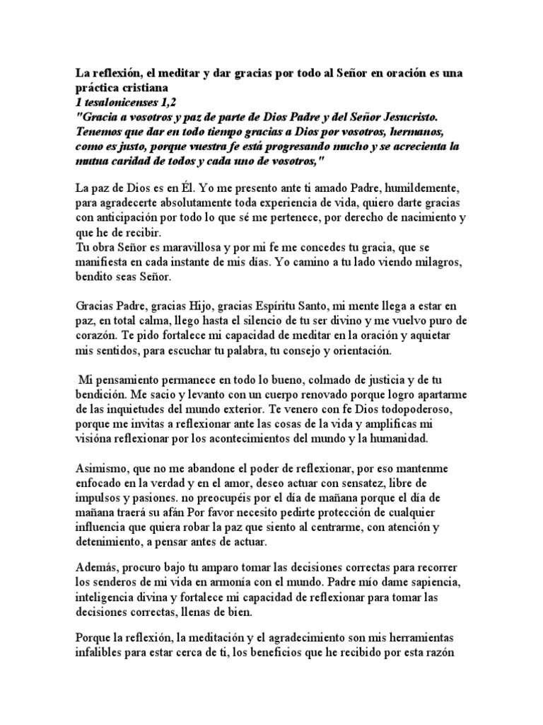 Reflexión y Oración en la Fe Cristiana | PDF | Oración | Fe