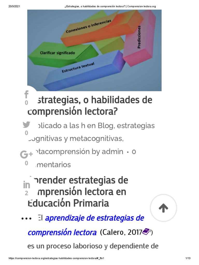 Estrategias Laboriosas en Lectura | PDF | Comprensión lectora | Aprendizaje