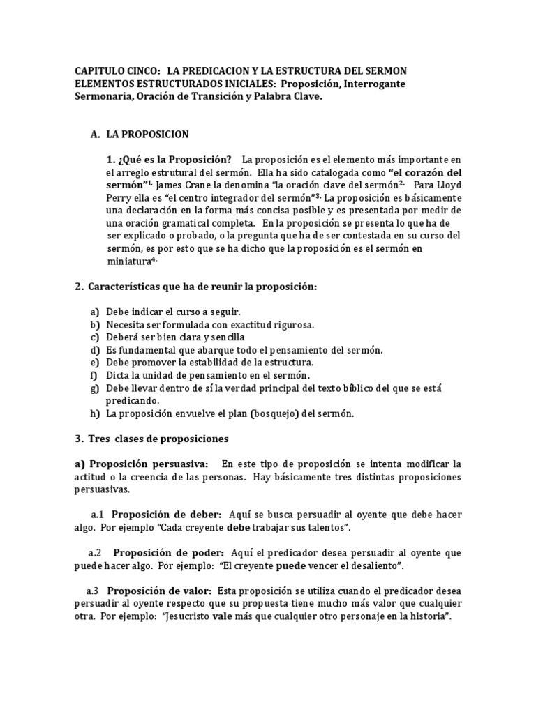 Capitulo Cinco | PDF | Proposición | Oración (Lingüística)