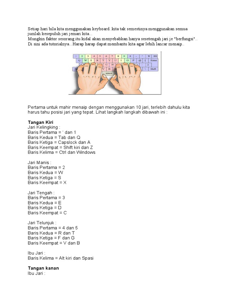 Menaip Dengan 10 Jari | PDF