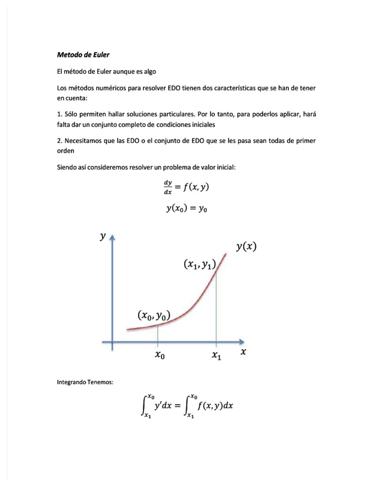 Metodo de Euler | PDF | Integral | Análisis numérico