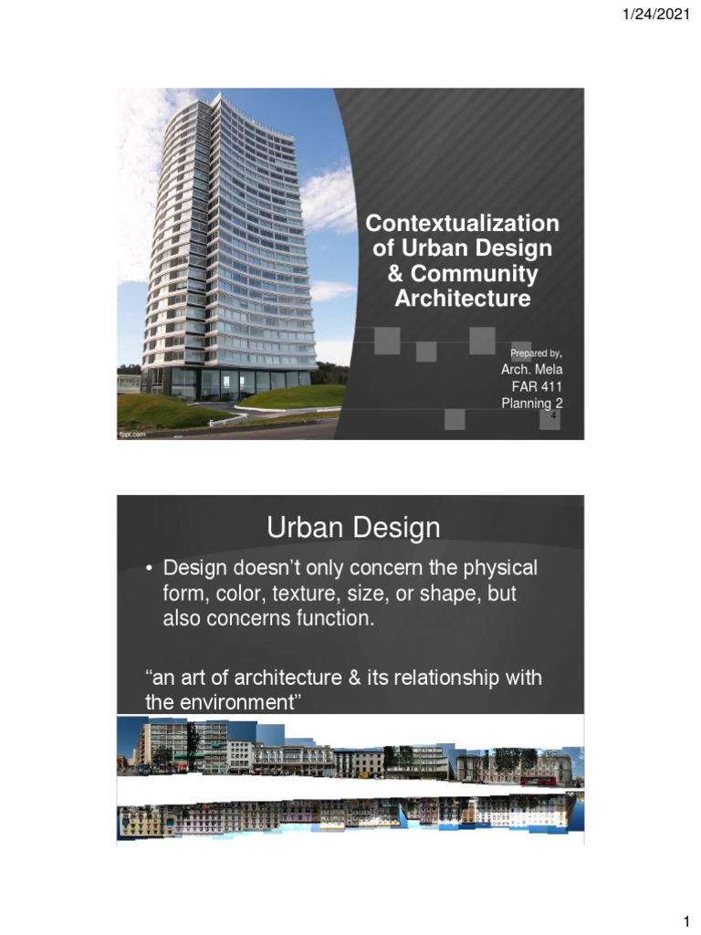 Contextualization of Urban Design & Community Architecture | PDF ...
