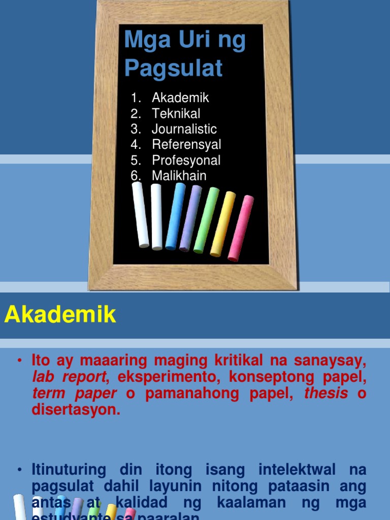 Uri NG Pagsulat Talakayan | PDF