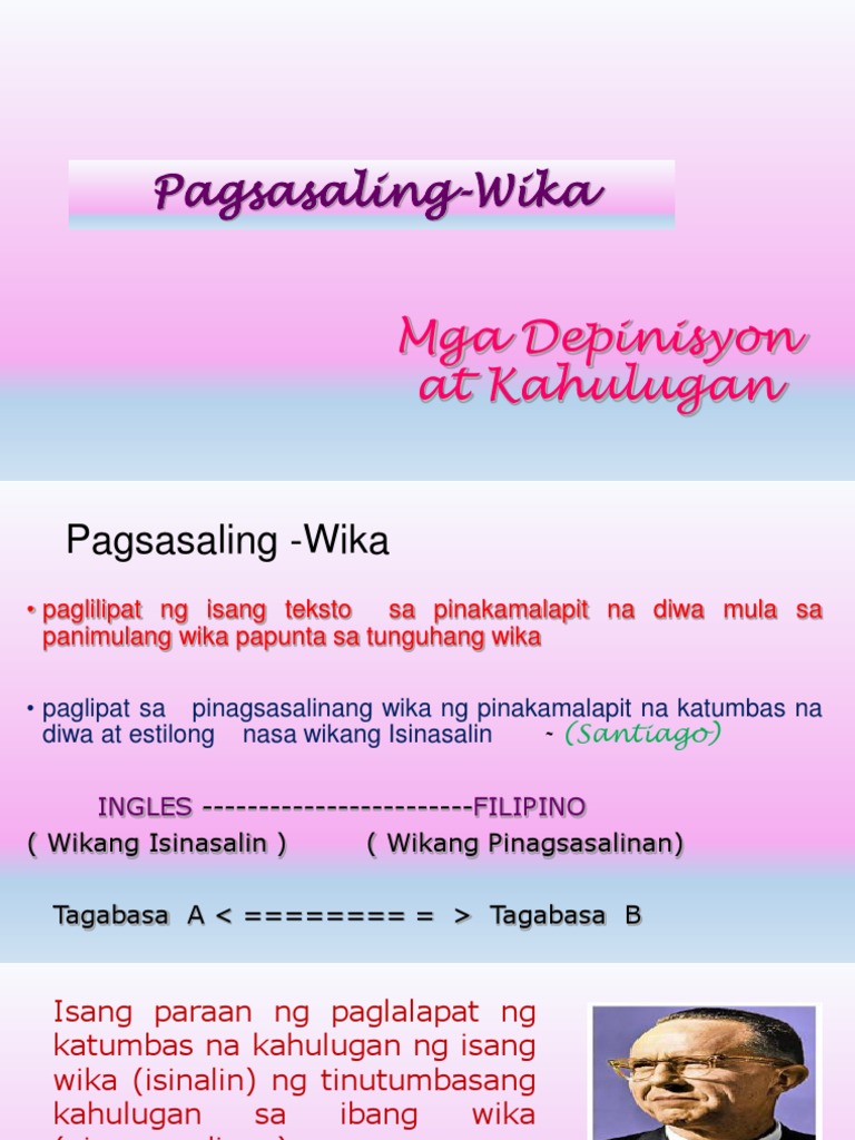 Pagsasalin - Talakayan | PDF