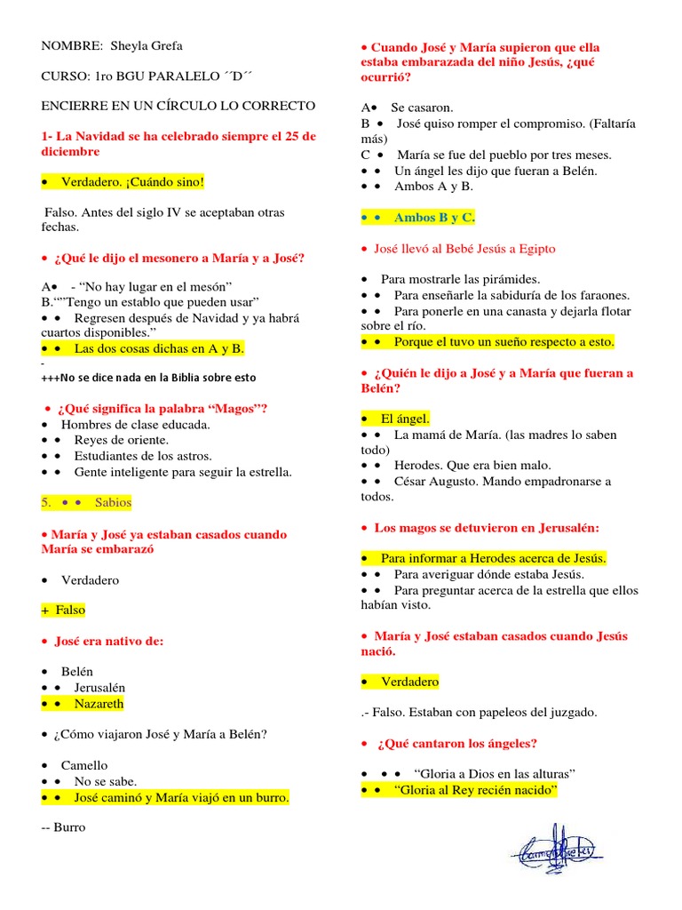 Cuestionario de Navidad | PDF | María, madre de Jesús | San José