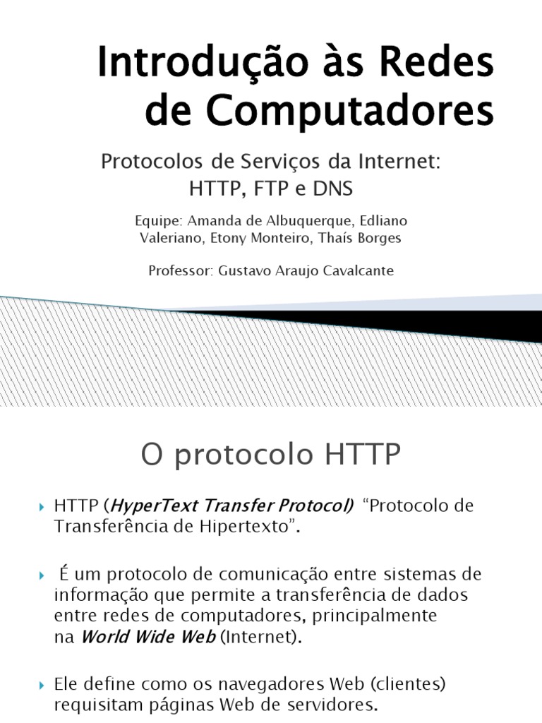 Protocolos HTTP, FTP e DNS | PDF | Protocolo de transferência de ...