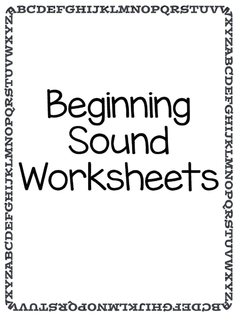 Beginning Sound Worksheets A | PDF