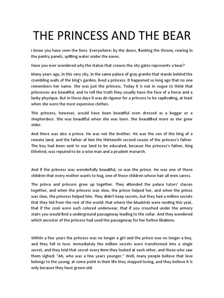 The Princess and The Bear | PDF