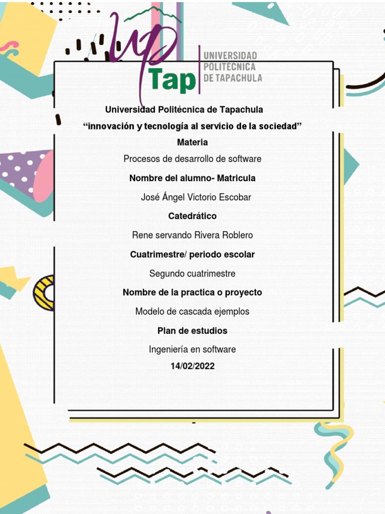 Ejemplos del Modelo de Cascada en Software | PDF | Software ...