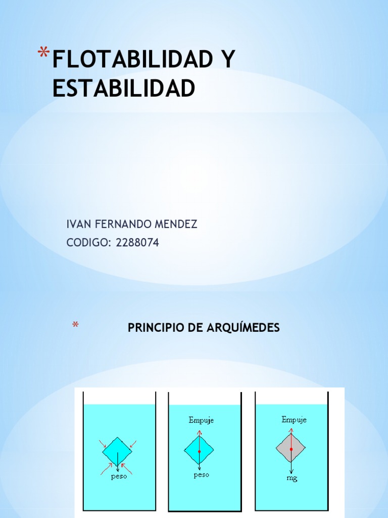 Flotabilidad y Estabilidad | PDF