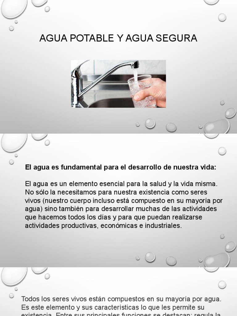 Importancia del Agua Potable | PDF | Agua | Agua potable