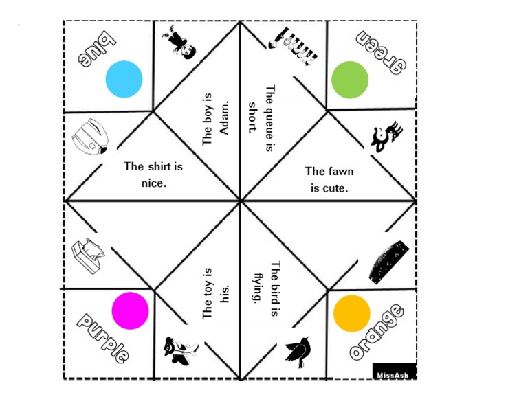 Cootie Catcher Oy, Ir, Ue, Aw Sentence Level | PDF