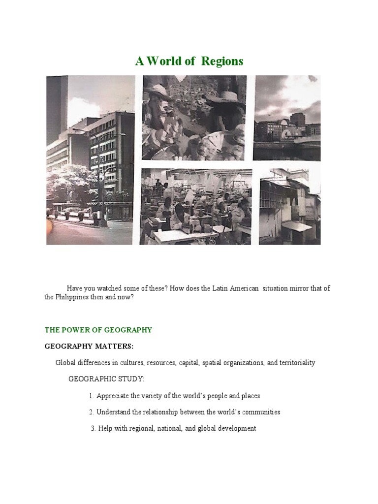 A World of Regions | PDF | Globalization | Geography