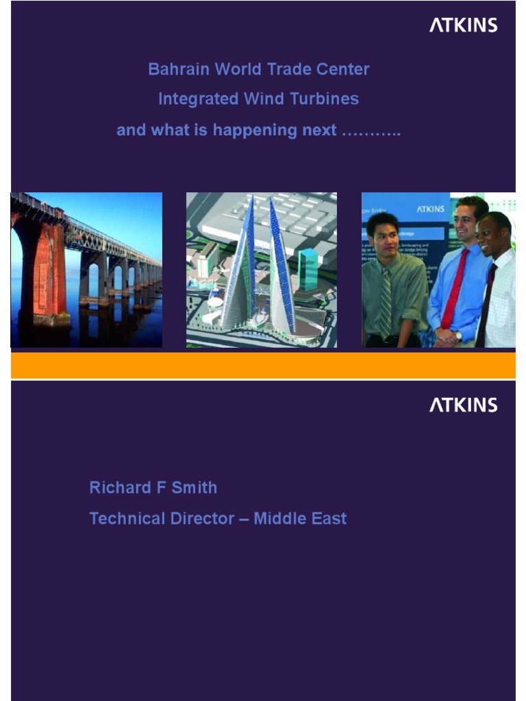 Bahrain World Trade Center Integrated Wind Turbines | PDF | Wind ...