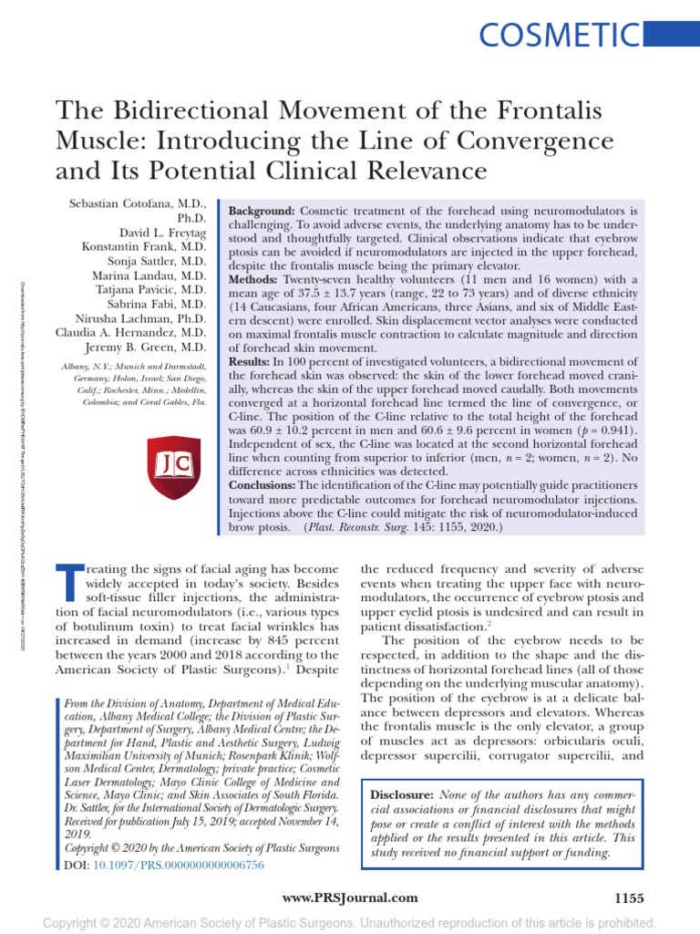 The Bidirectional Movement of The Frontalis Muscle: Introducing The ...