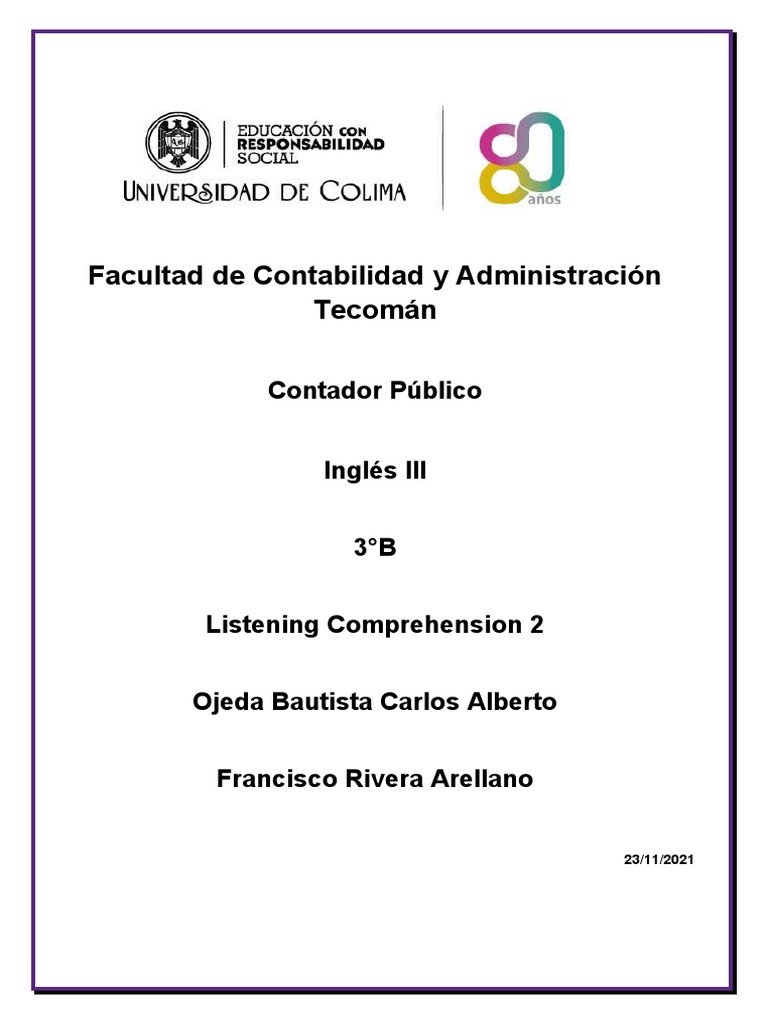 Listening Comprehension 2 | PDF