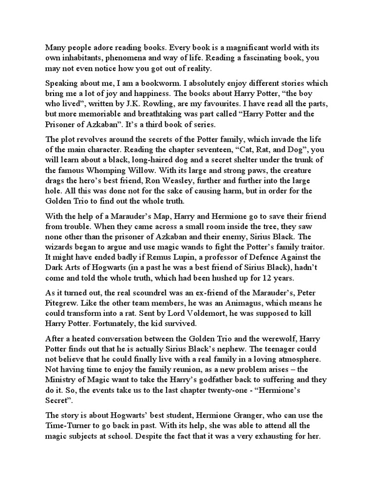 Harry Potter and The Prisoner of Azkaban | PDF | Fantasy Novel Series ...